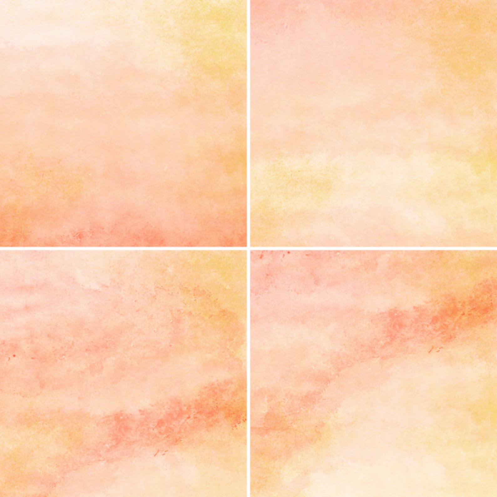 Peach and Orange Watercolor Texture Digital Paper ~ Hand Painted ...