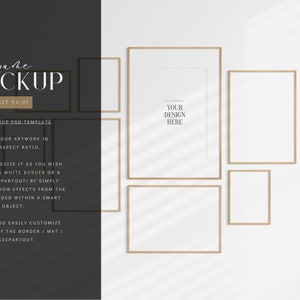 Gallery Wall Mockup 04-01 Frame Mockup Set of 8 Thin Vertical/portrait ...