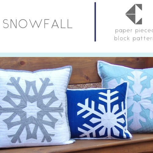 Pieced Snowflake PDF Easy Quilt Block Pattern | Etsy
