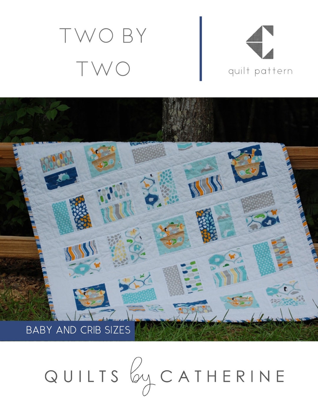 Two by Two Quilt PDF Pattern for Beginners in Baby, Crib, Toddler Size ...