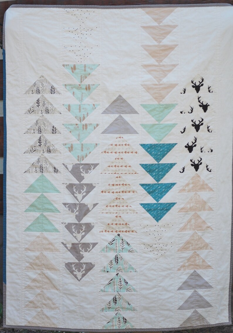 Bow and Arrow Quilt PDF Pattern in Baby, Crib, Toddler, Throw Size ...