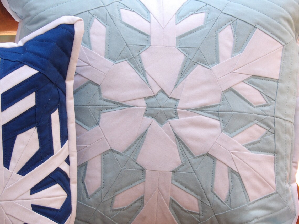 Snowfall PDF Pattern - 3 Paper Pieced Snowflake Blocks - Winter Throw ...