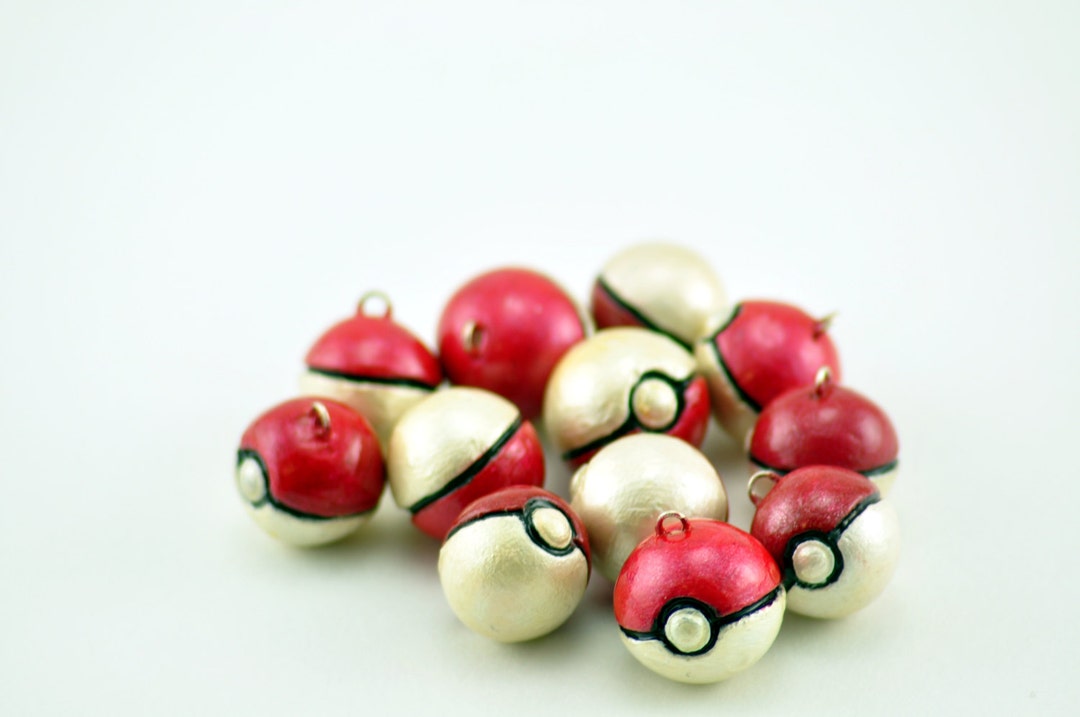 Custom Poylmer Clay Pokeball Charm - Etsy