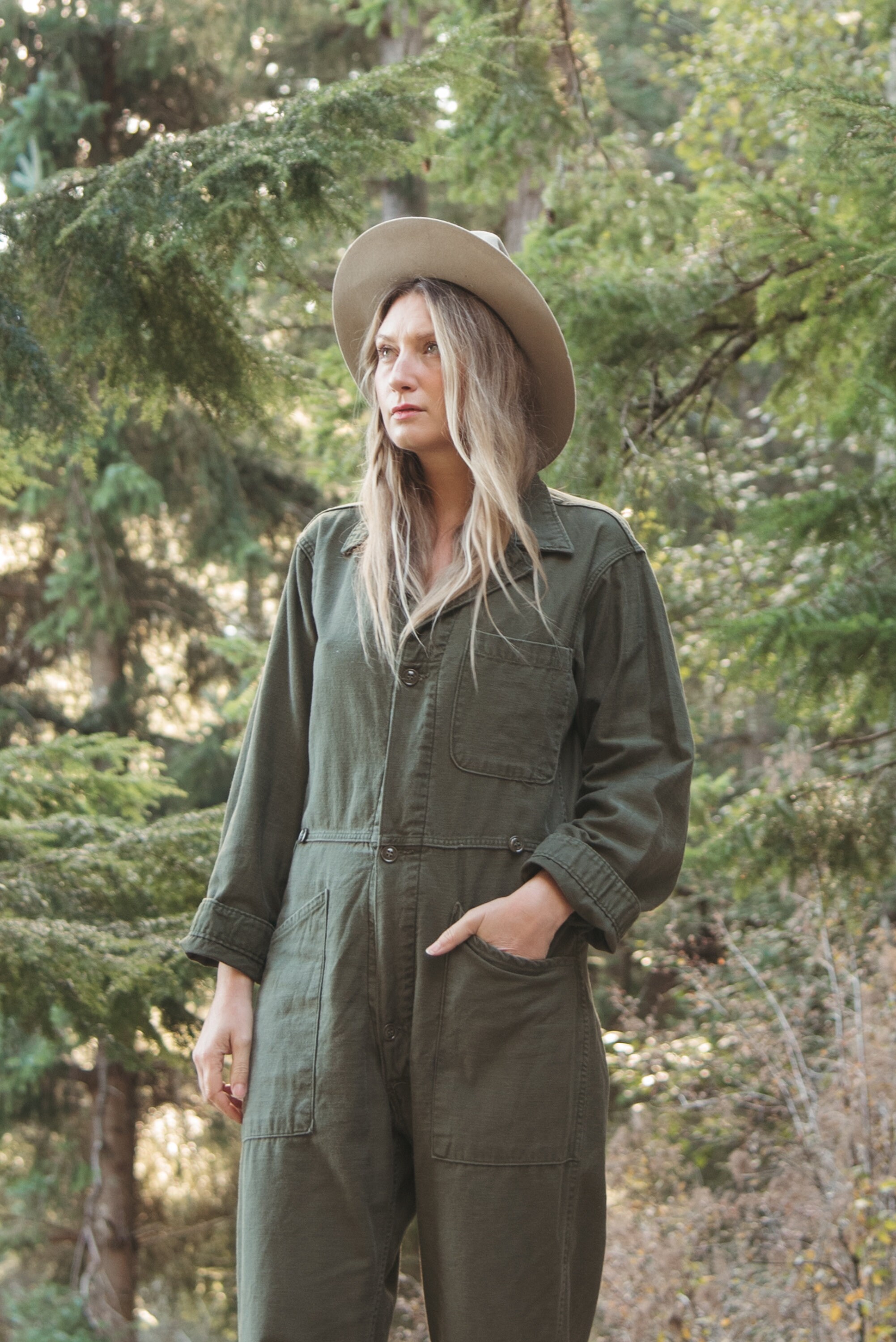 70's Flyer's Coveralls Flight Suit, Olive Drab Flight Mechanic ...