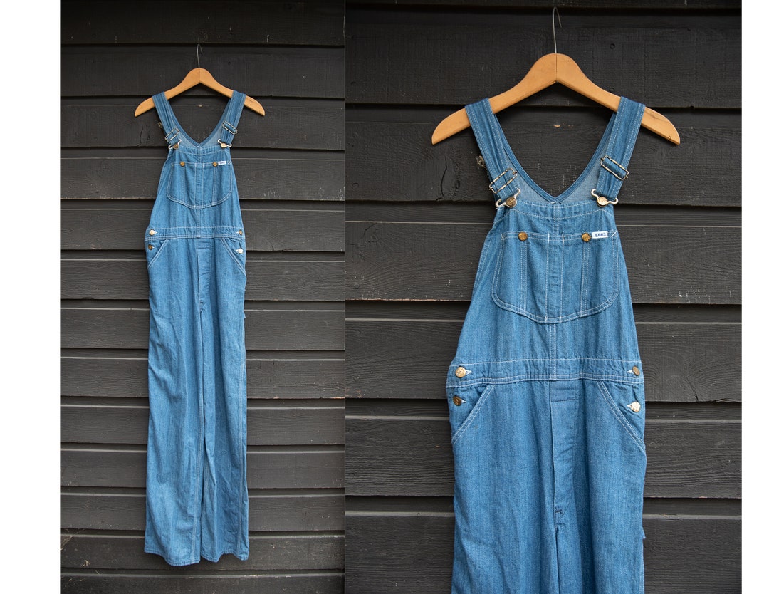 Vintage Lee Denim Overalls, 1960s XS Small Blue Jean Overalls Denim ...