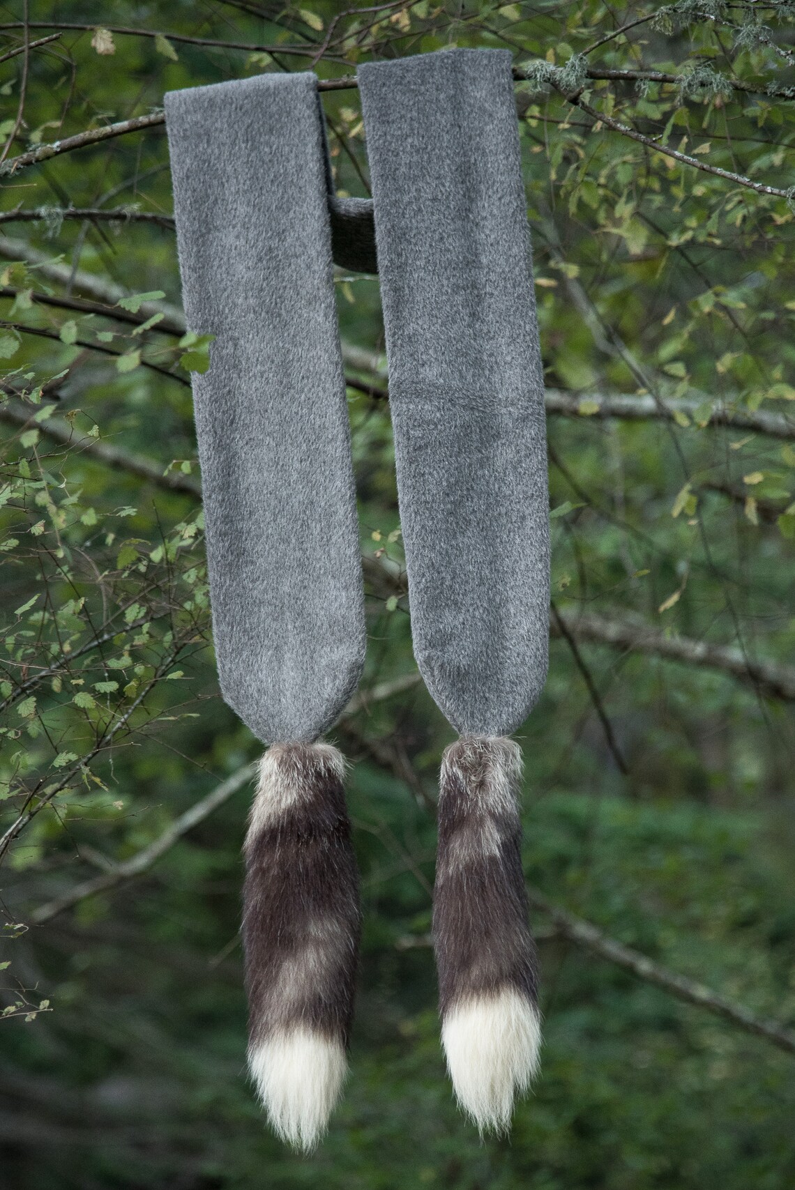 1950's Wool Fox Tail Scarf Fox Fur Stole Fur Trimmed - Etsy