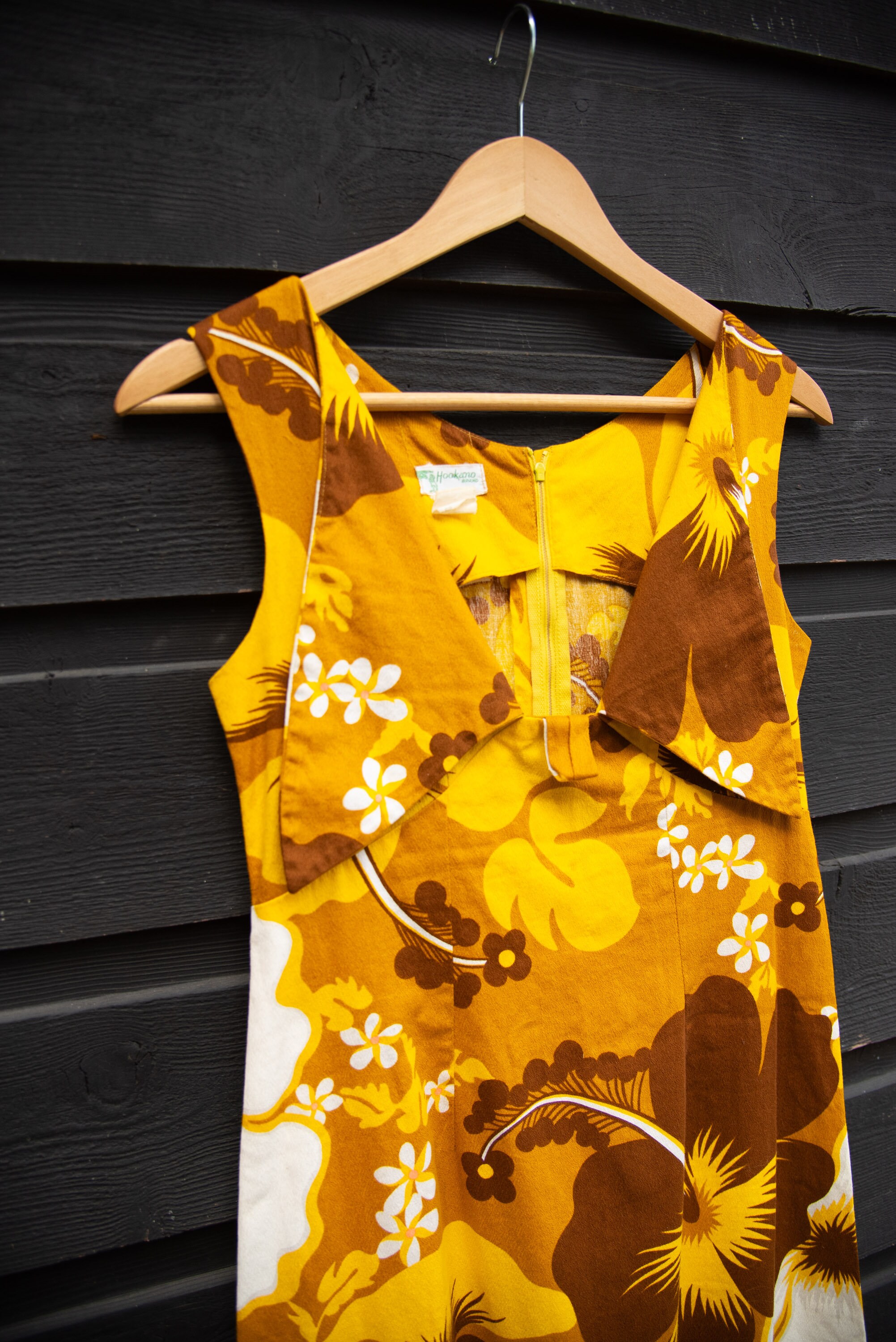Vintage Hawaiian Mini Dress, Hookano Psychedelic 1960s Cotton Bow ...