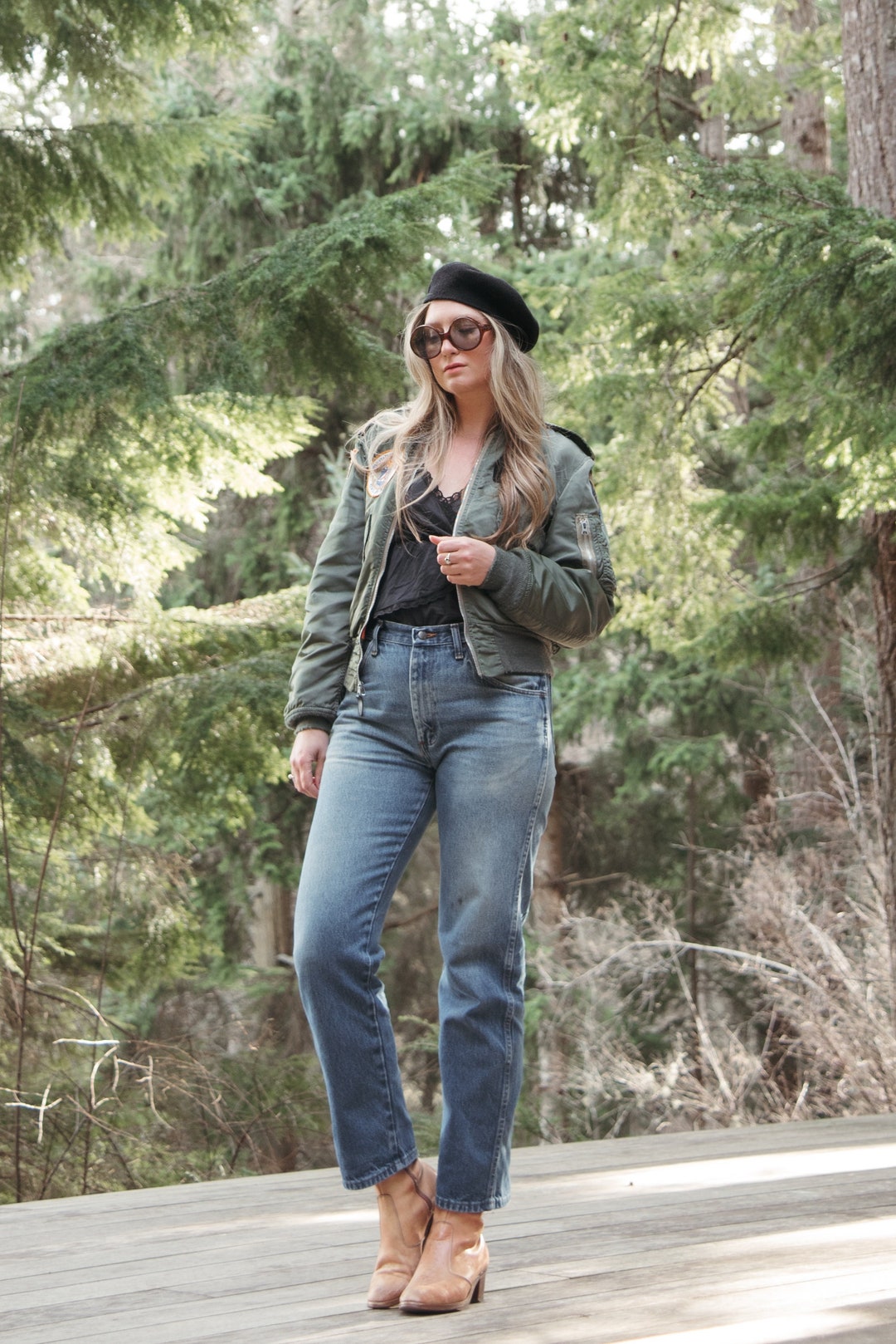 70's Aviator Bomber Jacket Nylon Flyers Jacket US Air - Etsy