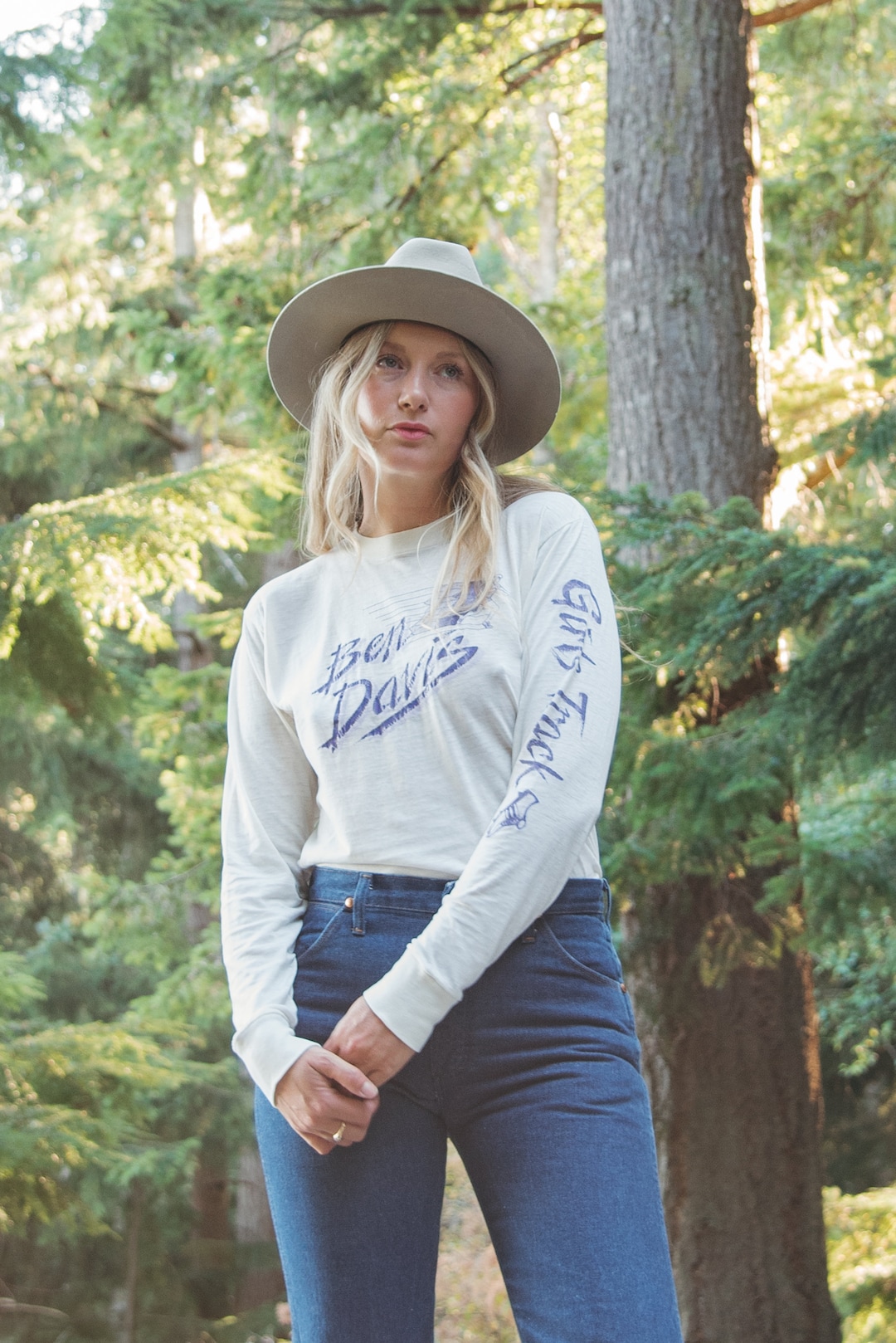 70's 80's Ben Davis Girls Track Shirt | Tissue Thin Cotton Long Sleeve ...
