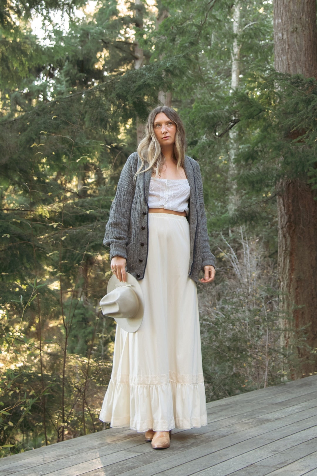 Vintage REI Cardigan Sweater, Large Confetti Grey Waffle Knit Chunky ...