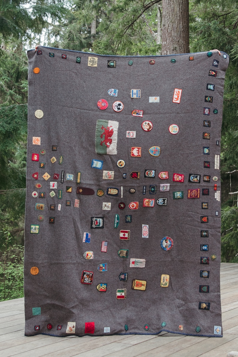 Vintage 60s 70s Boy Scouts Girl Guides Campfire Blanket With | Etsy