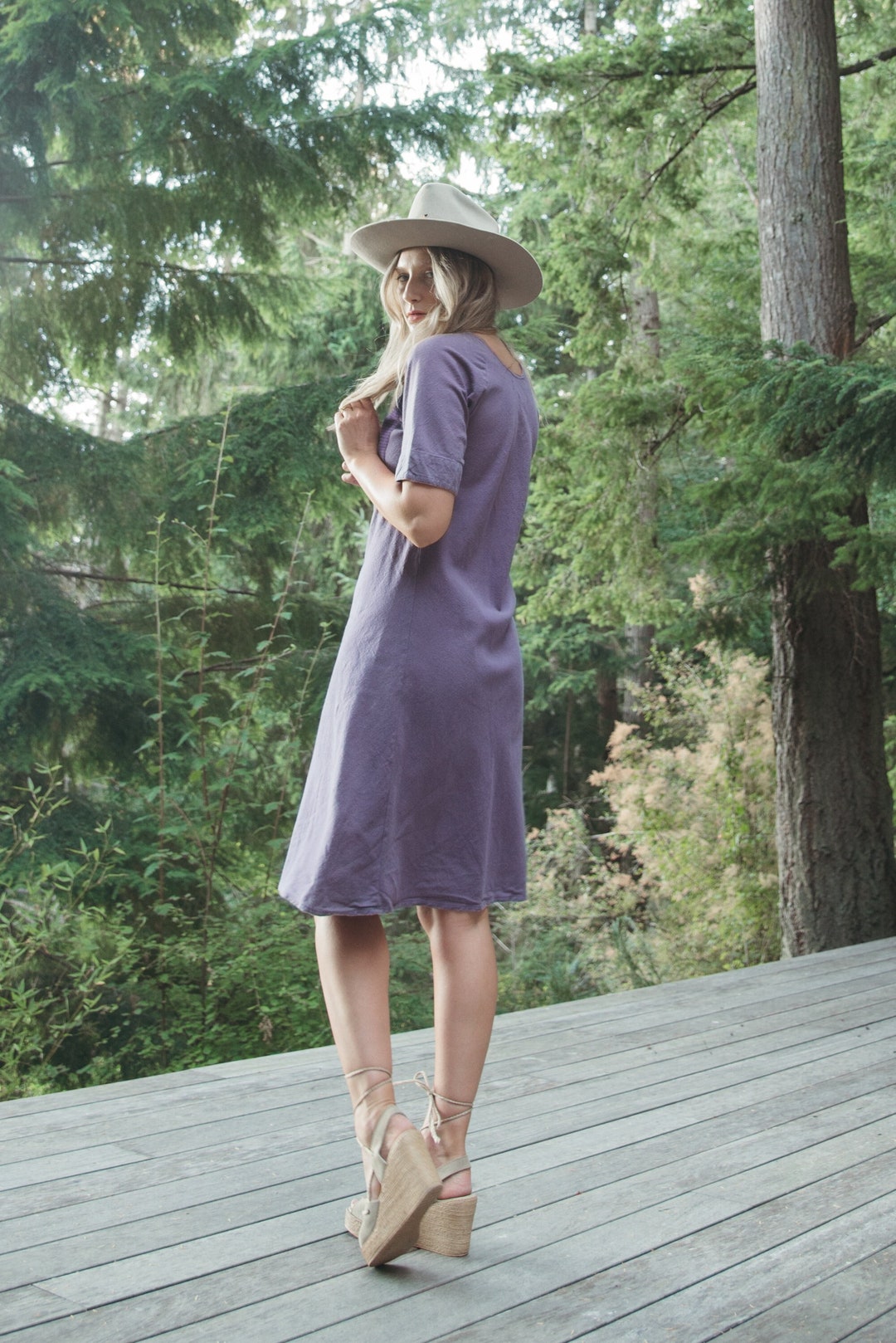 70s Cotton Flannel Embroidered Kaftan Dress XS, Creation Suzon Dejardin ...