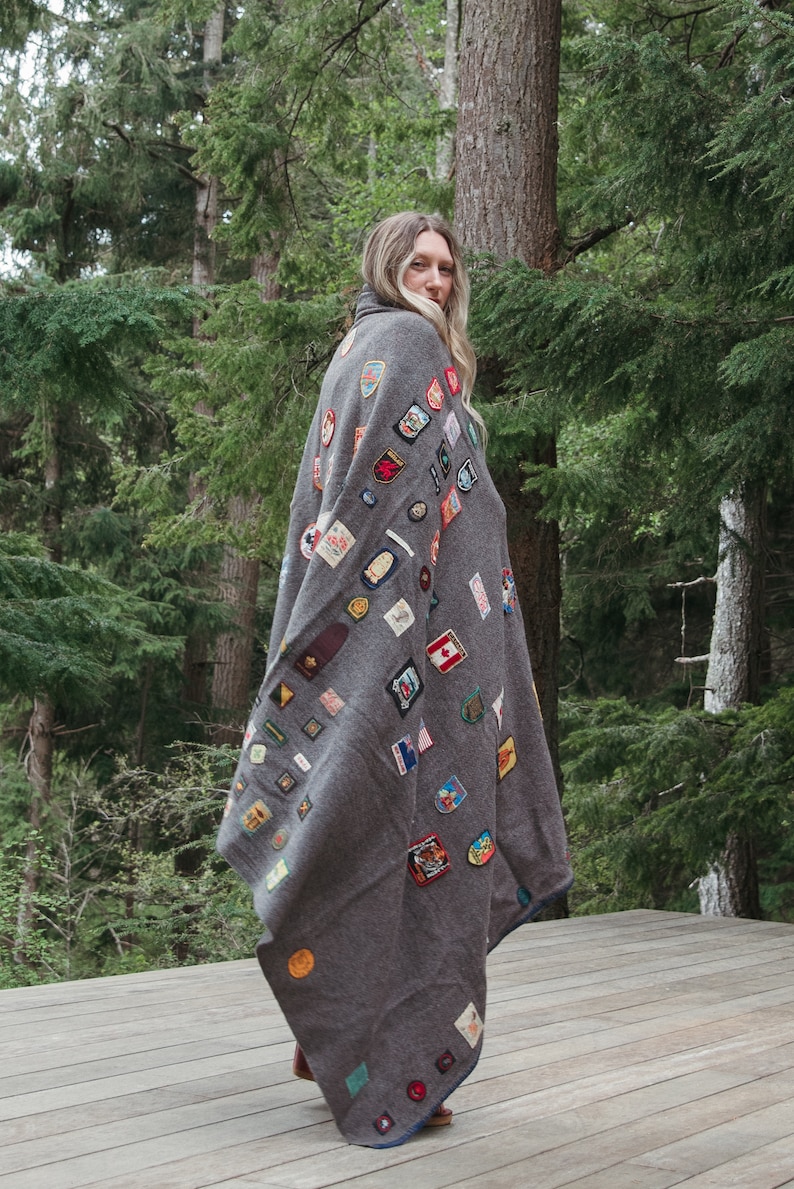 Vintage 60s 70s Boy Scouts Girl Guides Campfire Blanket With | Etsy