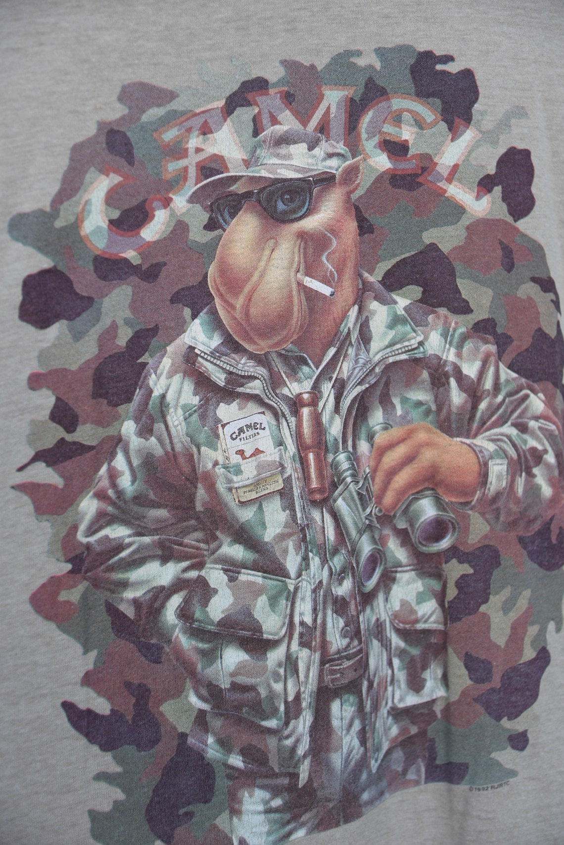 1992 Joe Camel Shirt Army Camo Camel Cigarettes Vintage T | Etsy