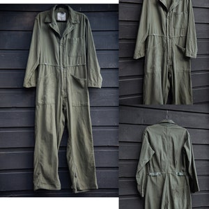 70's Flyer's Coveralls Flight Suit, Olive Drab Flight Mechanic ...