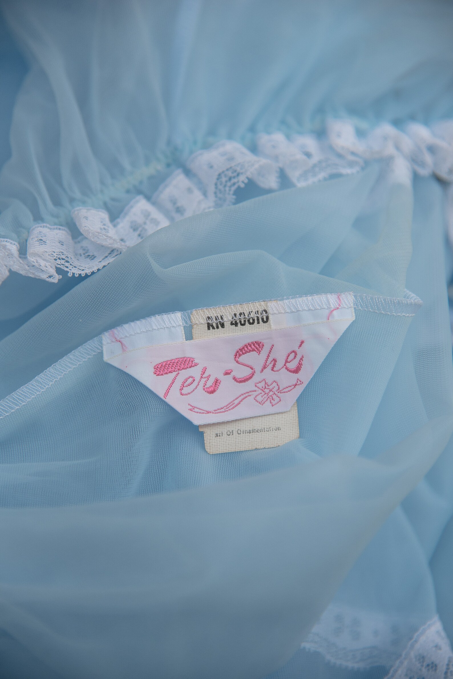 60s Peignoir Robe, Baby Blue Duster Robe, See Through Nightgown, 1960s ...