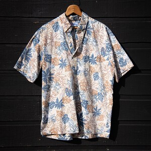 Vintage Reyn Spooner Hawaiian Shirt | Large Cotton Monstera Hawaiian Shirt | Foliage Aloha Shirt ...
