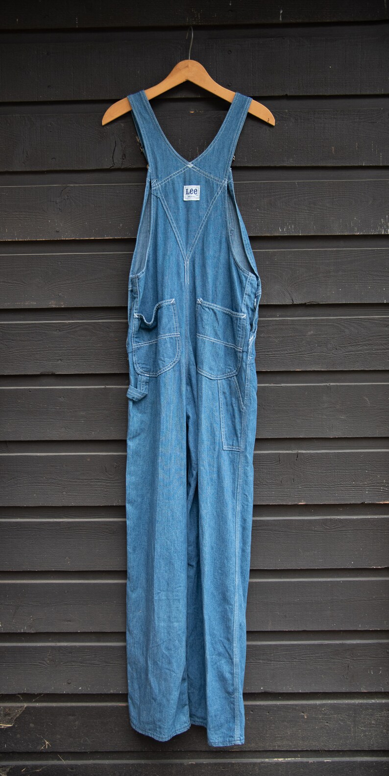 Vintage Lee Denim Overalls, 1960s XS Small Blue Jean Overalls Denim ...