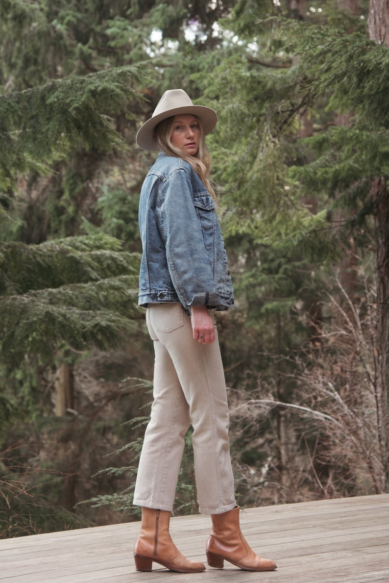 Vintage Levis Denim Jacket Custom Painted Lotus Blanket Lined - Etsy