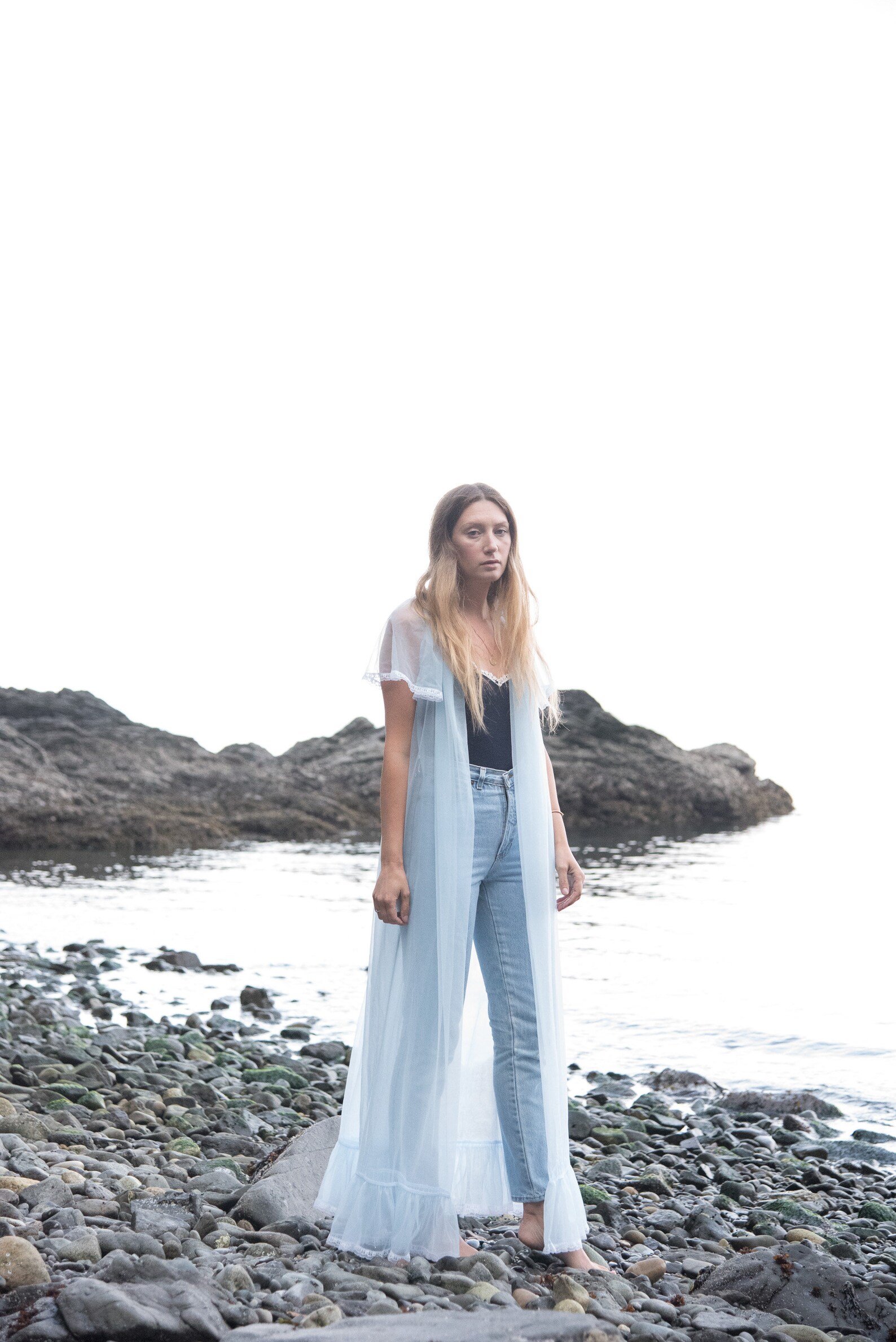 60s Peignoir Robe Baby Blue Duster Robe See Through - Etsy