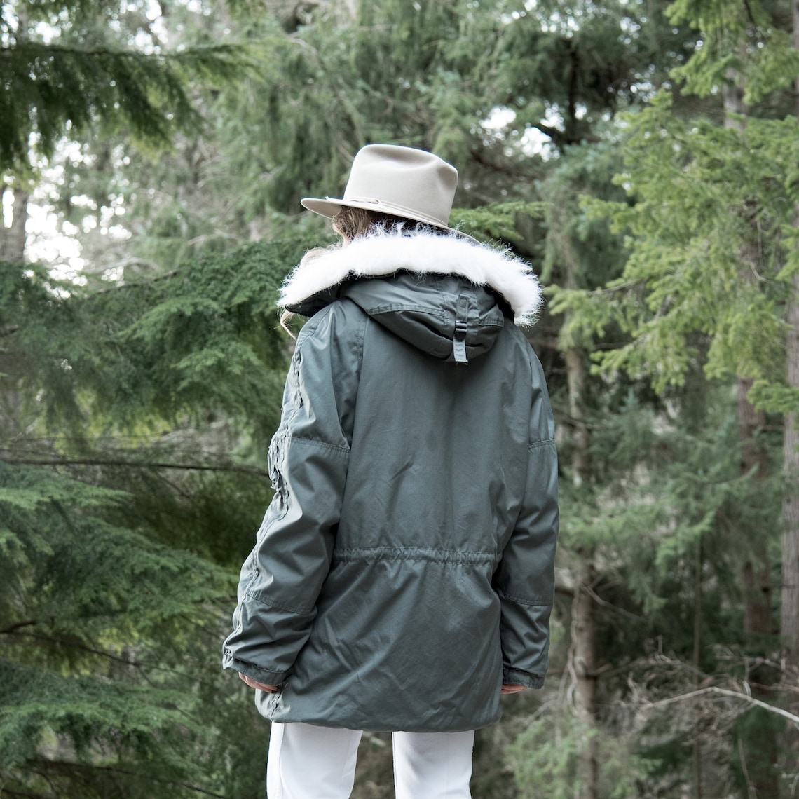 70s Vintage Parka Coat Cold Weather Fur Hood Parka N-3B | Etsy