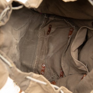 Vintage Canvas and Leather Backpack, 1950s 60s Hiking Rucksack ...