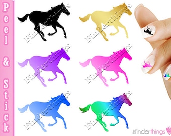 Rodeo Cowboy Horse Nail Decal Rodeo Nail Decals Rodeo Nail - Etsy