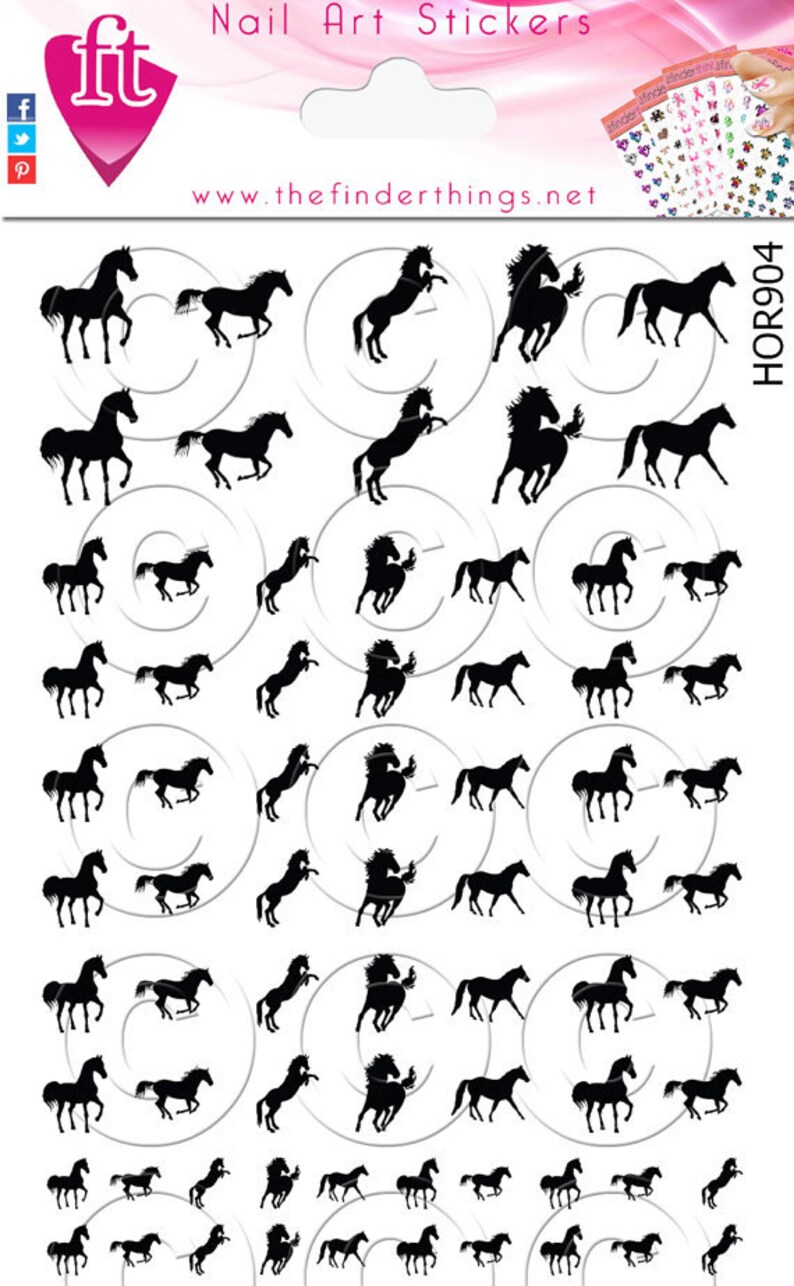 Horses Cowboy Life Nail Decals peel and Stick HOR904 | Etsy