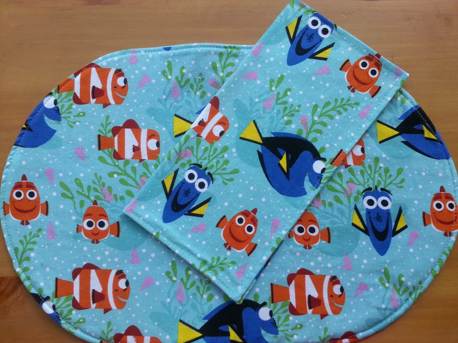 Finding Dory Placemat and Napkin Set, "all Smiles" Fabric Featuring ...