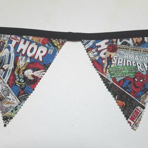 Superhero Party Banner Marvel Comics Bunting Avengers - Etsy