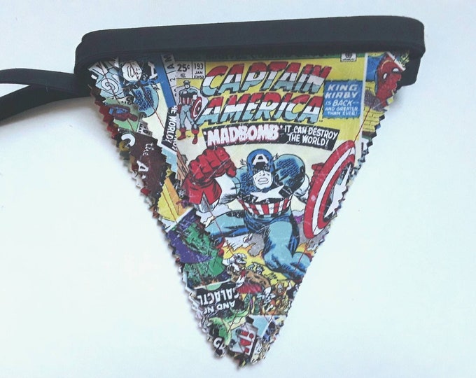 Superhero Party Banner Marvel Comics Bunting Avengers - Etsy