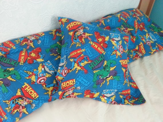 Marvel Superhero Pillow Covers Avenger Pillowcases Set of | Etsy