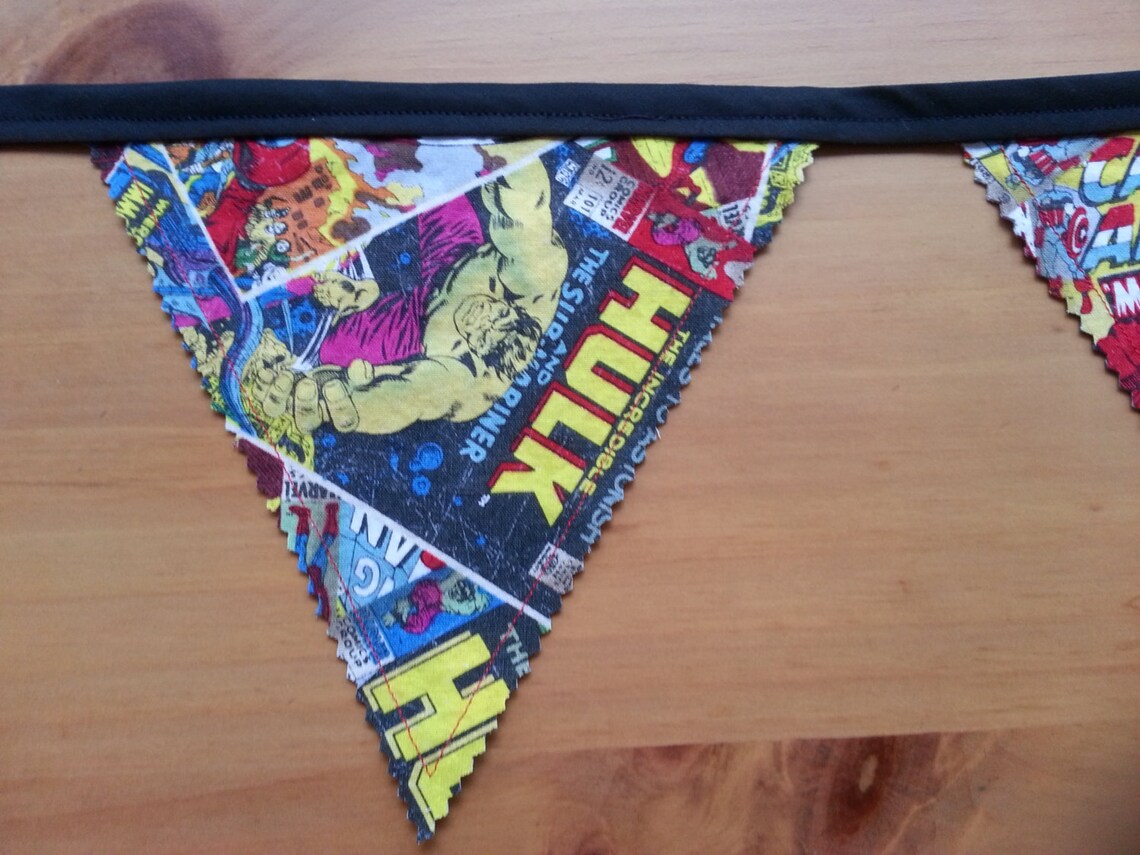 Superhero Party Banner Marvel Comics Bunting Avengers | Etsy