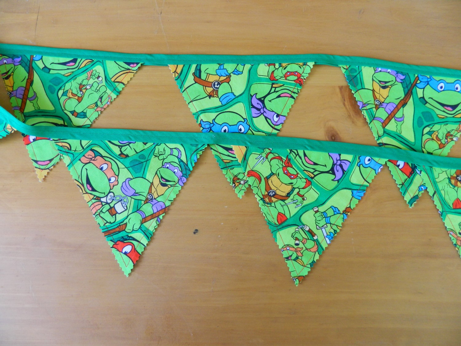 Ninja Turtle Birthday Banner Pennant Flag Bunting Photo - Etsy
