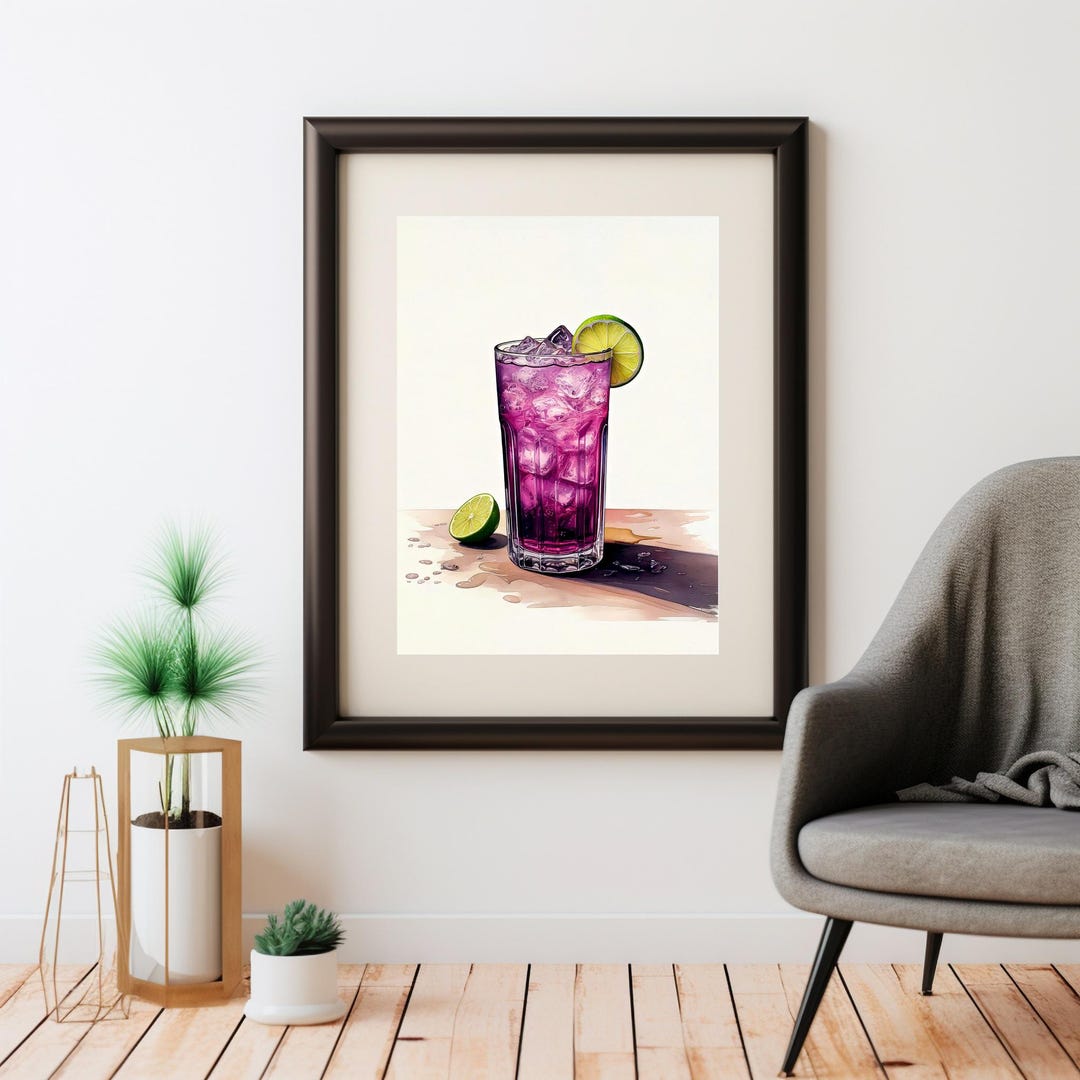 The Transfusion - Cocktail Wall Art | Digital Golf Decor, Vintage Style ...