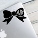 Bow Monogram Custom Vinyl Decal Sticker - Choose Your Color and Size ...