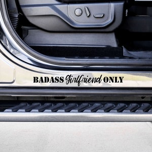 Badass Girlfriend Only Custom Vinyl Decal Sticker - Choose Your Color ...