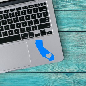 I Love California Custom Vinyl Decal Sticker - Choose Your Color and ...