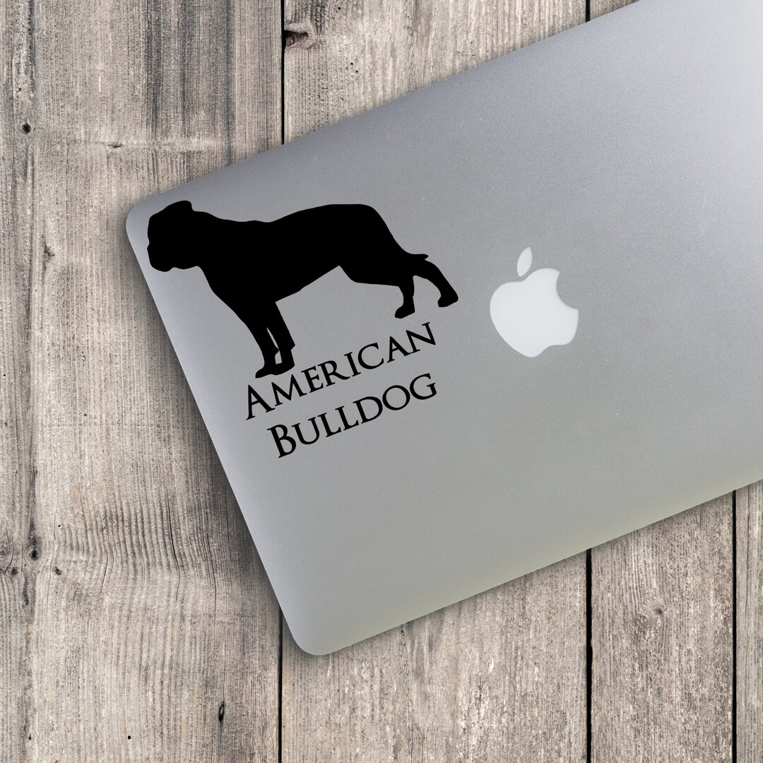 Decal - American Bulldog Custom Vinyl Decal - With Lettering Underneath ...
