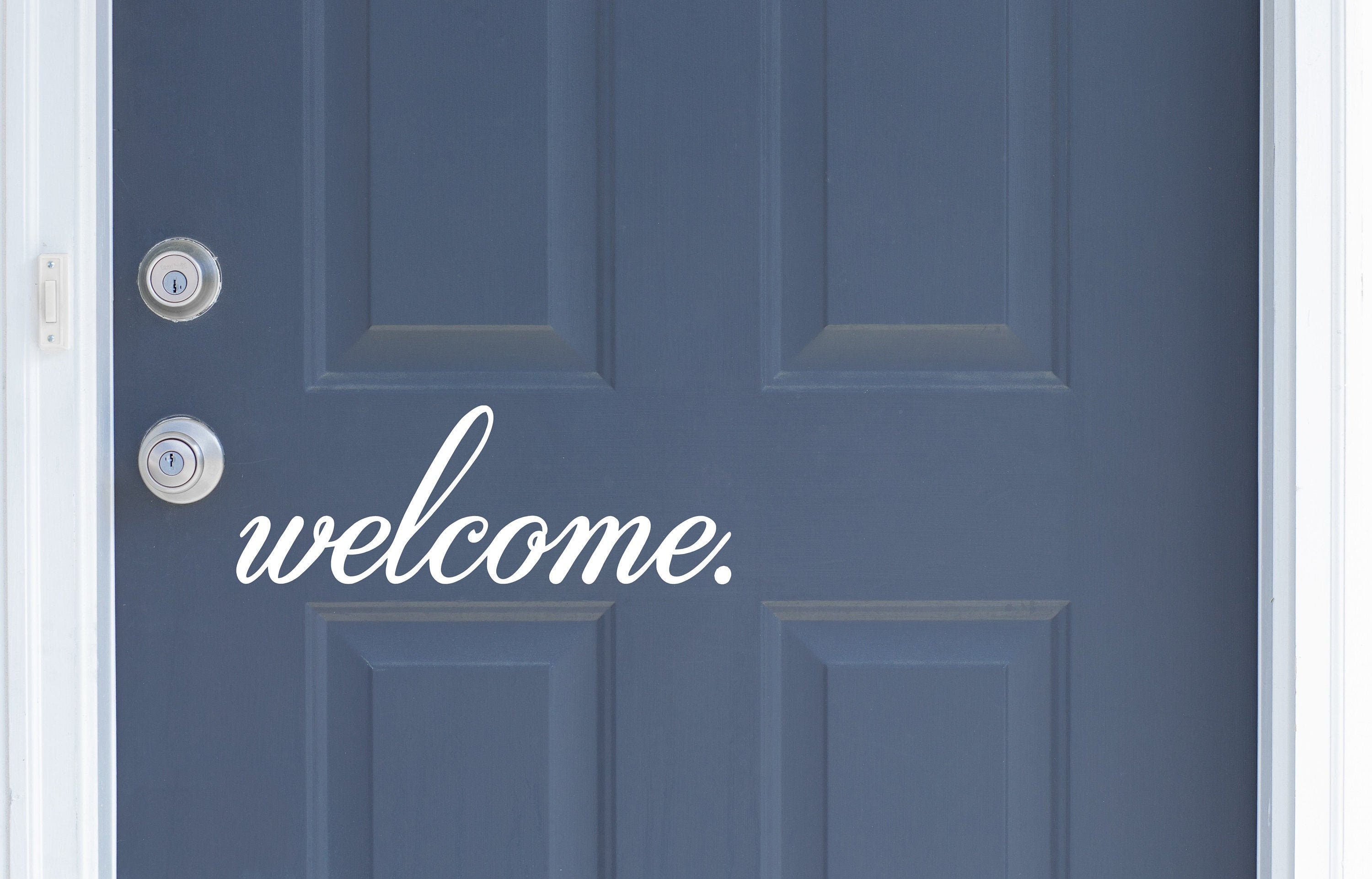 Welcome. Door Vinyl Decal Sticker - Choose Your Color and Size - Front ...