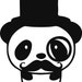 Vinyl Decal - Tophat Monocle Mustache Panda Custom Vinyl Decal Sticker ...