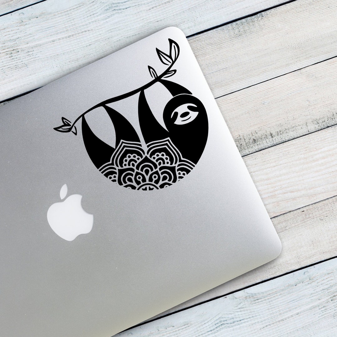 Sloth Mandala Custom Vinyl Decal Sticker - Choose Your Color and Size ...