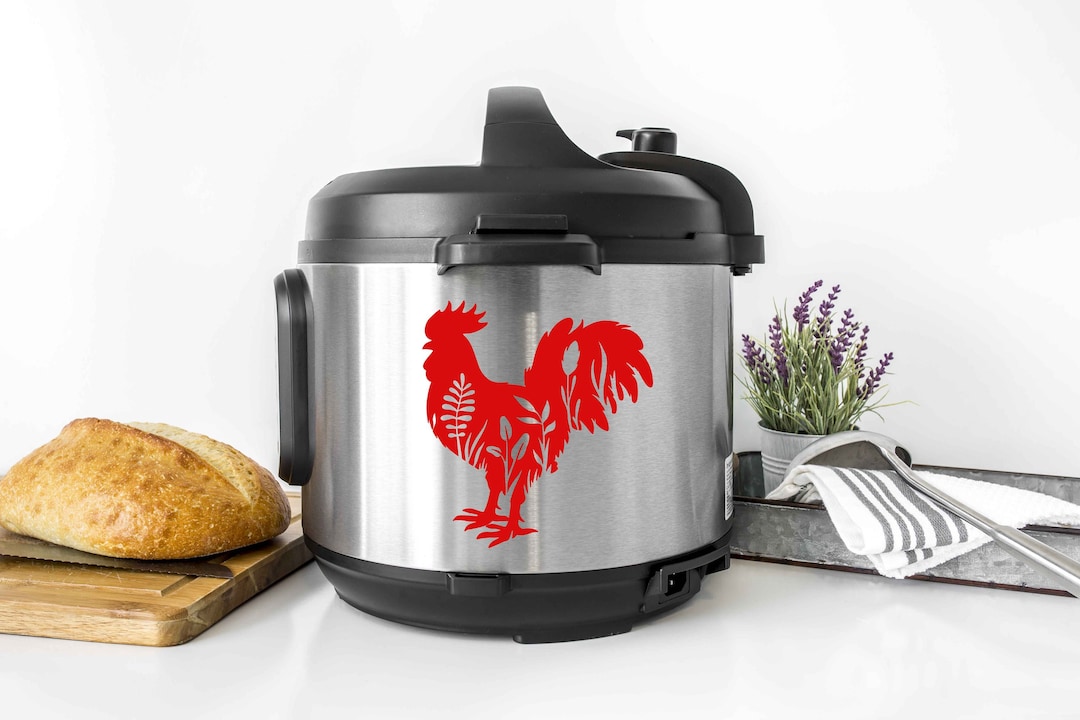 Rooster Floral Custom Vinyl Decal Sticker - Choose Your Color and Size ...