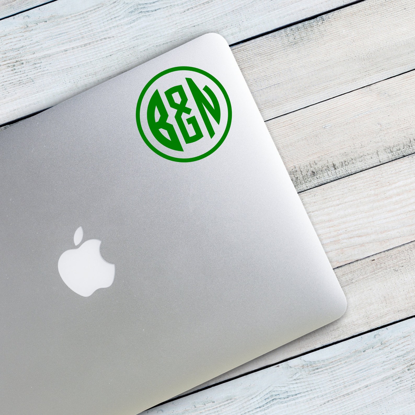 Custom Circle Monogram Vinyl Decal Sticker C4 - Choose Your Size, Color ...