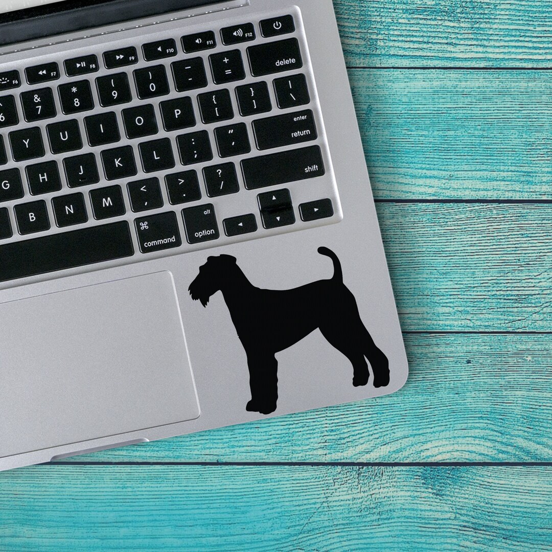 Airedale Terrier V2 Dog Silhouette Custom Vinyl Decal Sticker - Choose ...