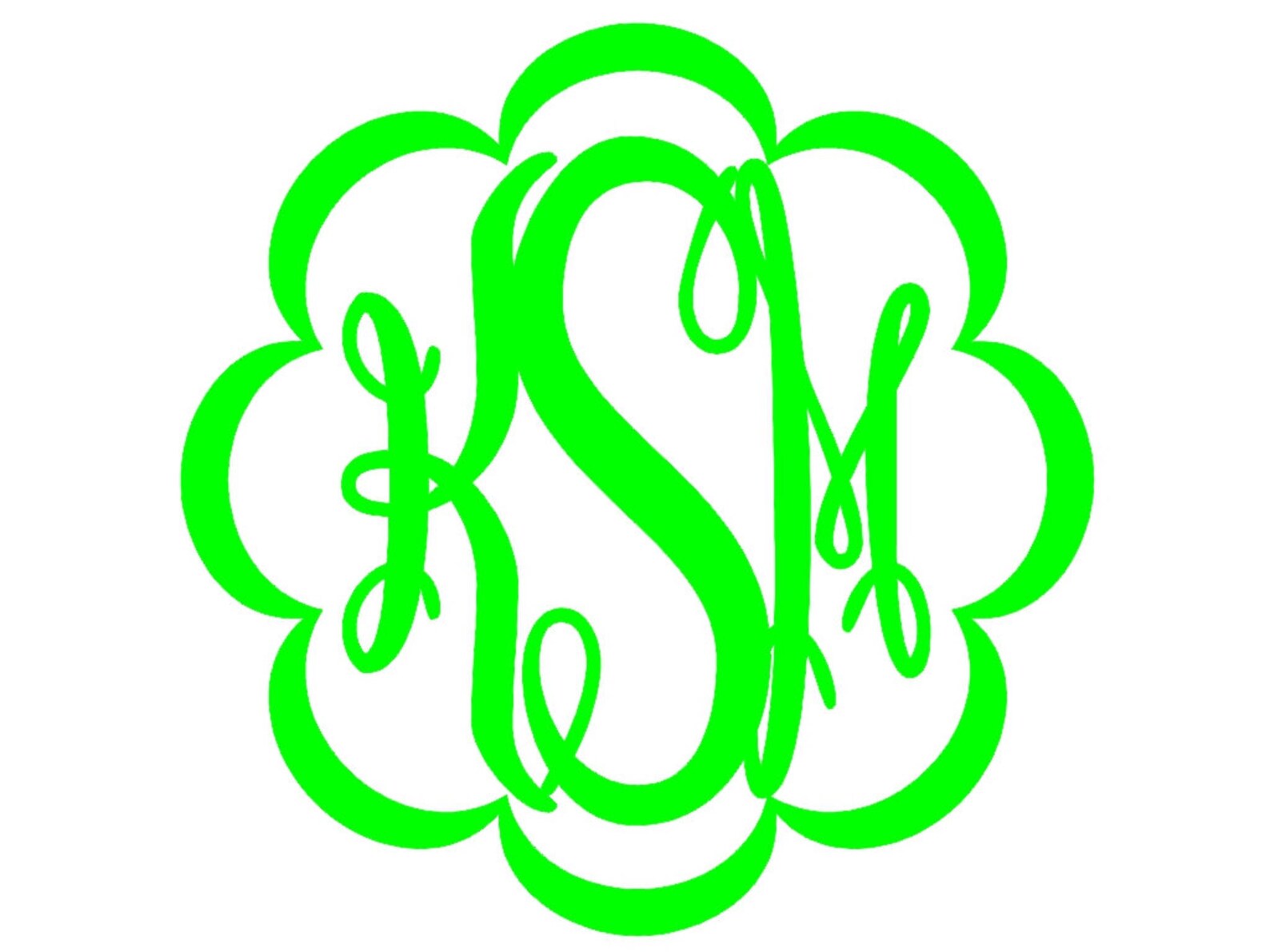 Custom Flower Border Monogram R6 Vinyl Decal Sticker Choose | Etsy