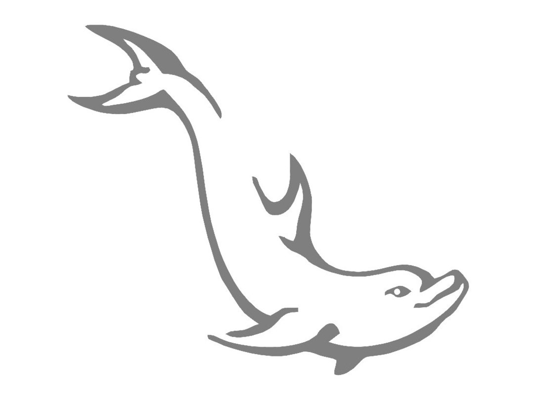 Dolphin Custom Vinyl Decal Sticker - Choose Your Color and Size - Sea ...