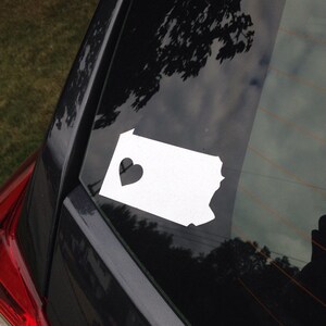 Pennsylvania Love Custom Vinyl Decal Sticker - Choose Your Color and ...