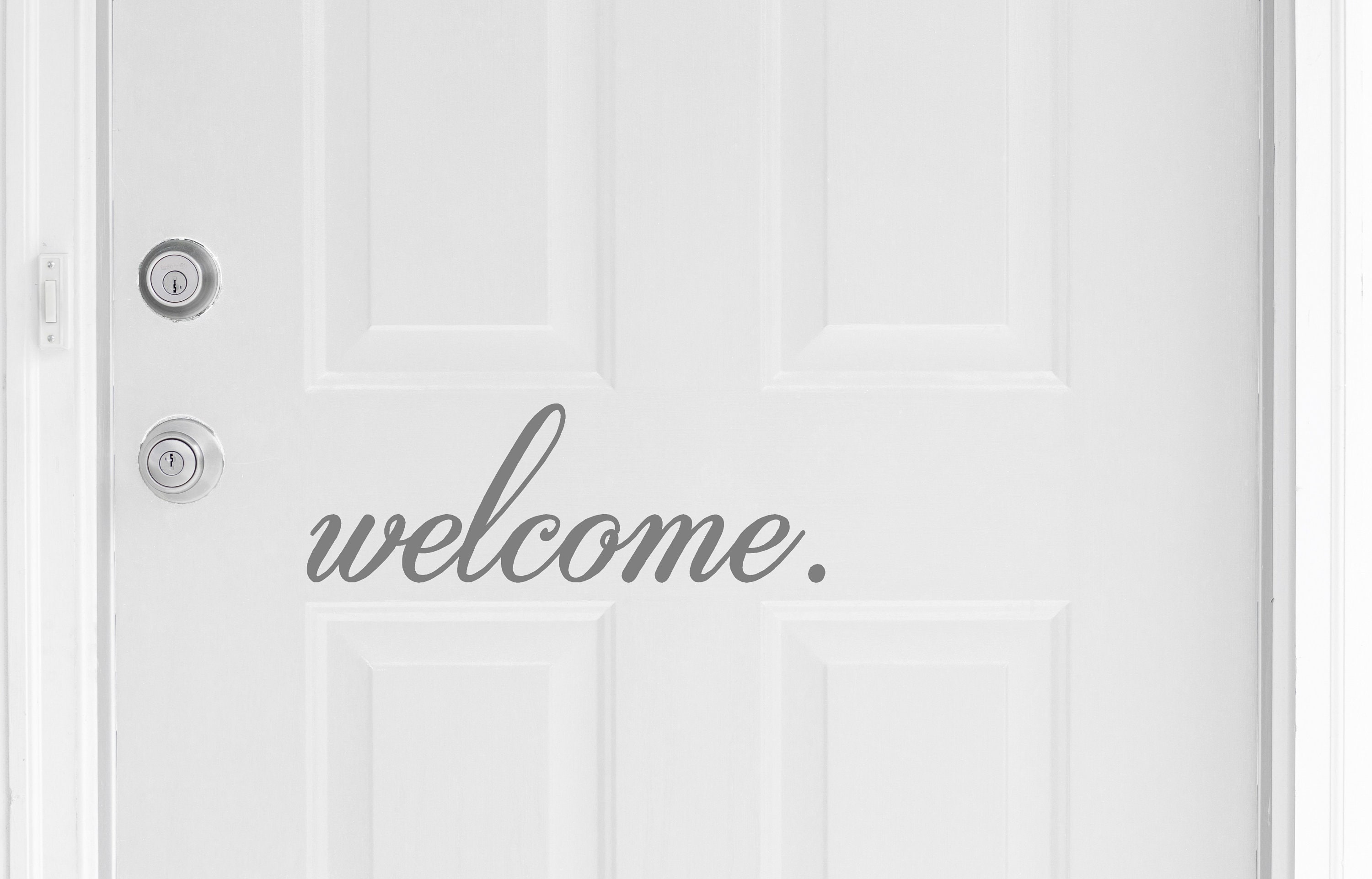Welcome. Door Vinyl Decal Sticker Choose your Color and Size | Etsy