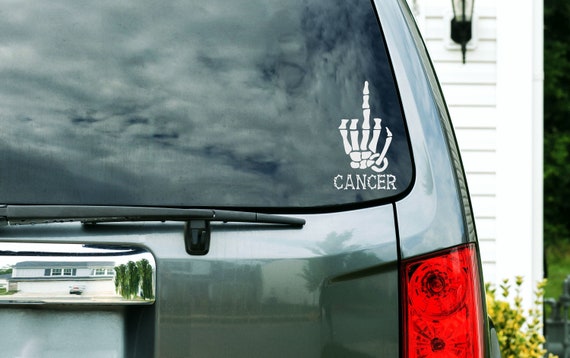 Middle Finger to Cancer Bones Custom Vinyl Decal Sticker - Etsy